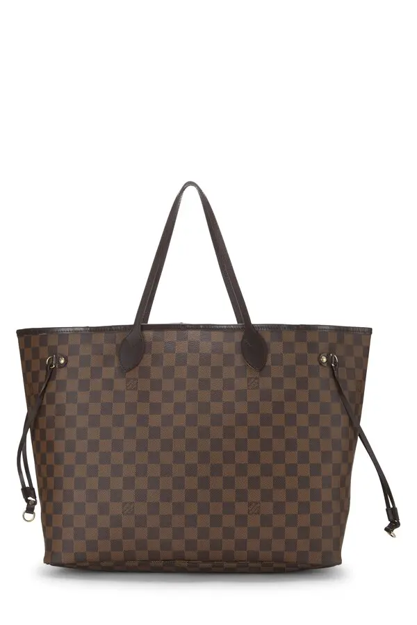 LOUIS VUITTON Damier Ebene Tote - Brown