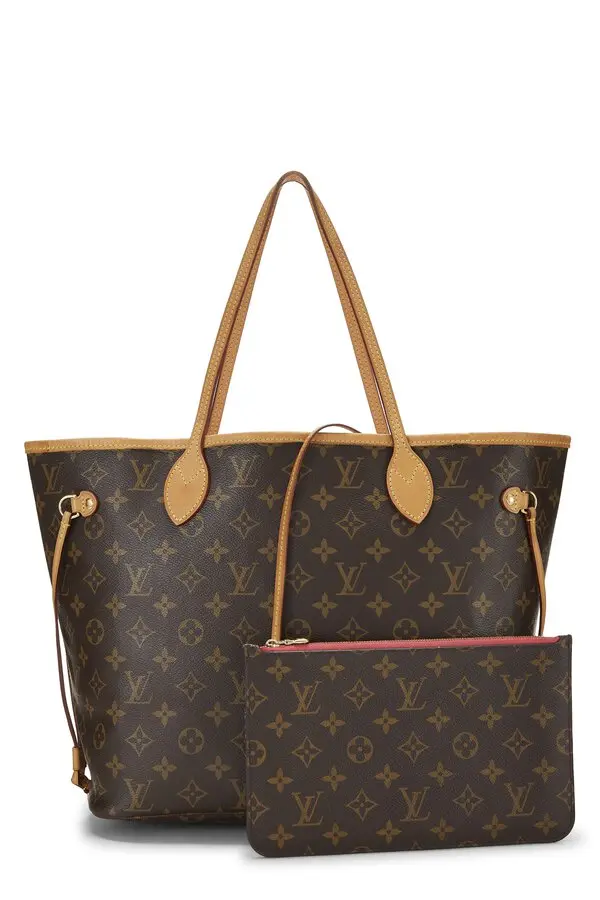 LOUIS VUITTON Monogram V Neverfull - Pink