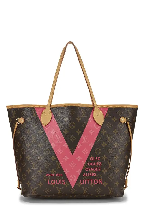 LOUIS VUITTON Neverfull Monogram Tote - Pink
