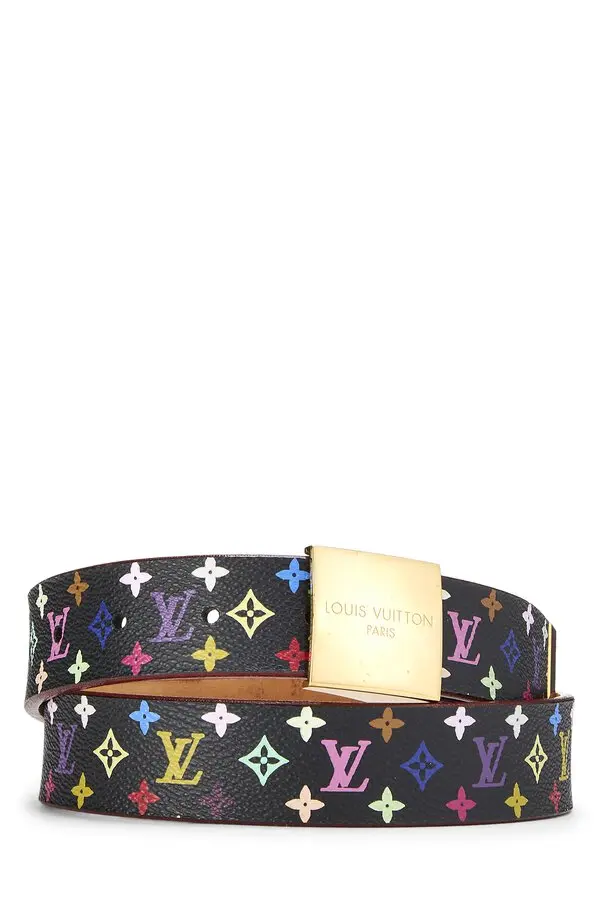 LOUIS VUITTON Takashi Murakami Monogram Belt - Black