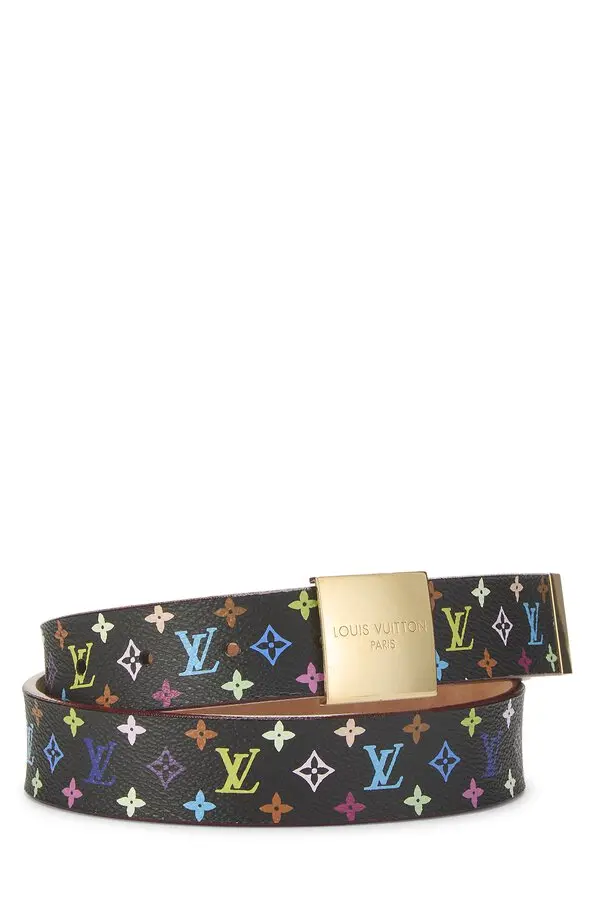 LOUIS VUITTON Takashi Murakami Monogram Multicolore Ceinture Belt - Black