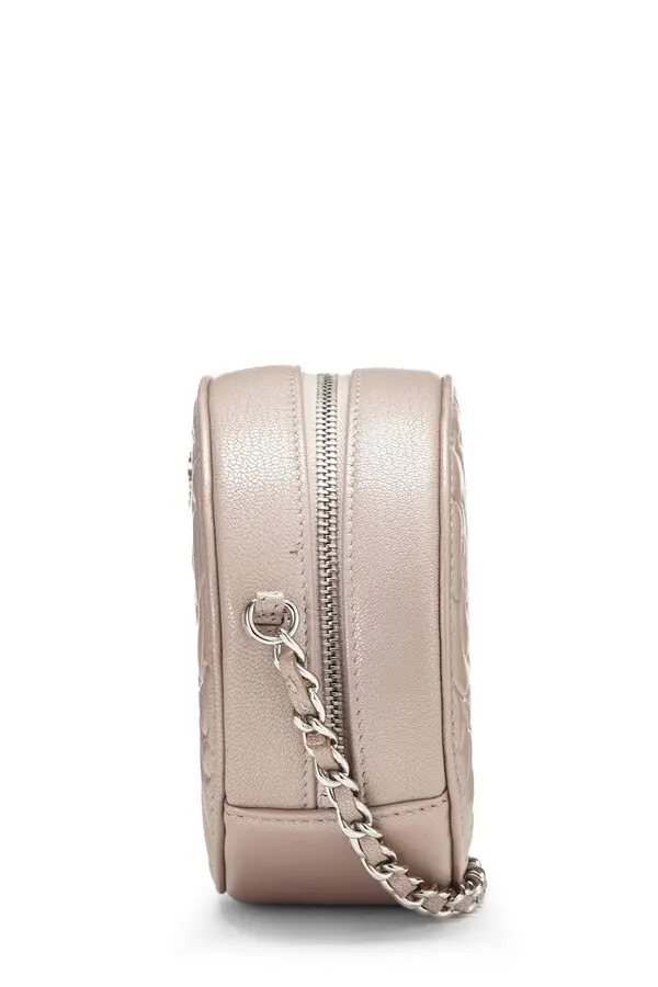 Chanel Calfskin Camellia Round Crossbody