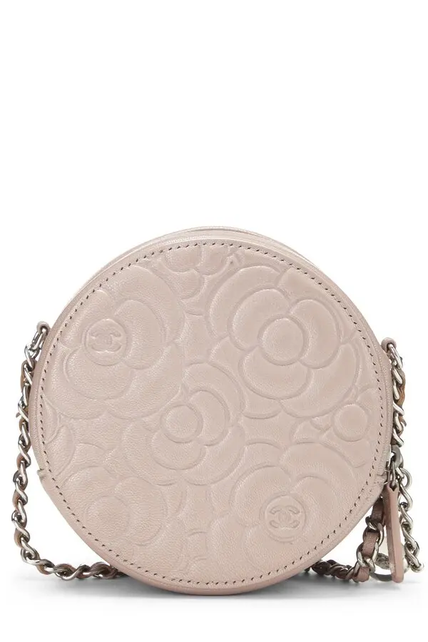 Chanel Calfskin Camellia Round Crossbody