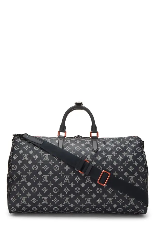 LOUIS VUITTON Kim Jones Monogram Upside Down Keepall Bandouliere 50 - Navy