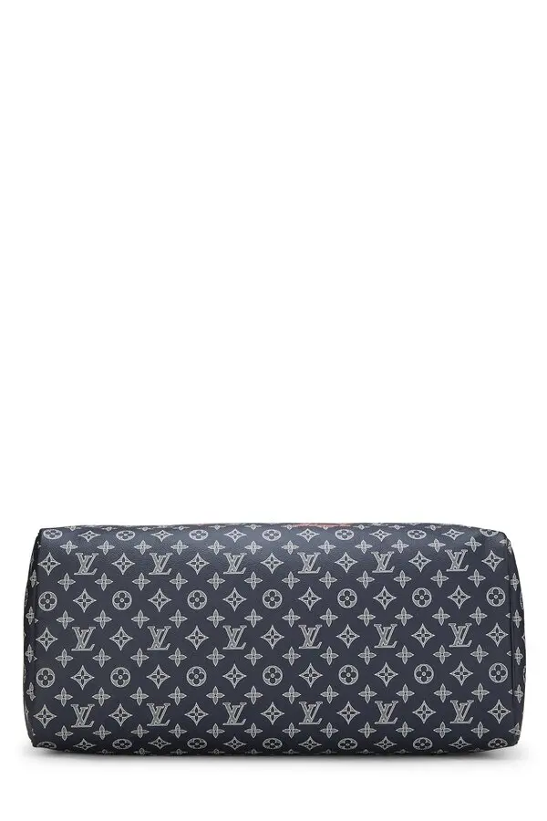 LOUIS VUITTON Kim Jones Monogram Upside Down Keepall Bandouliere 50 - Navy