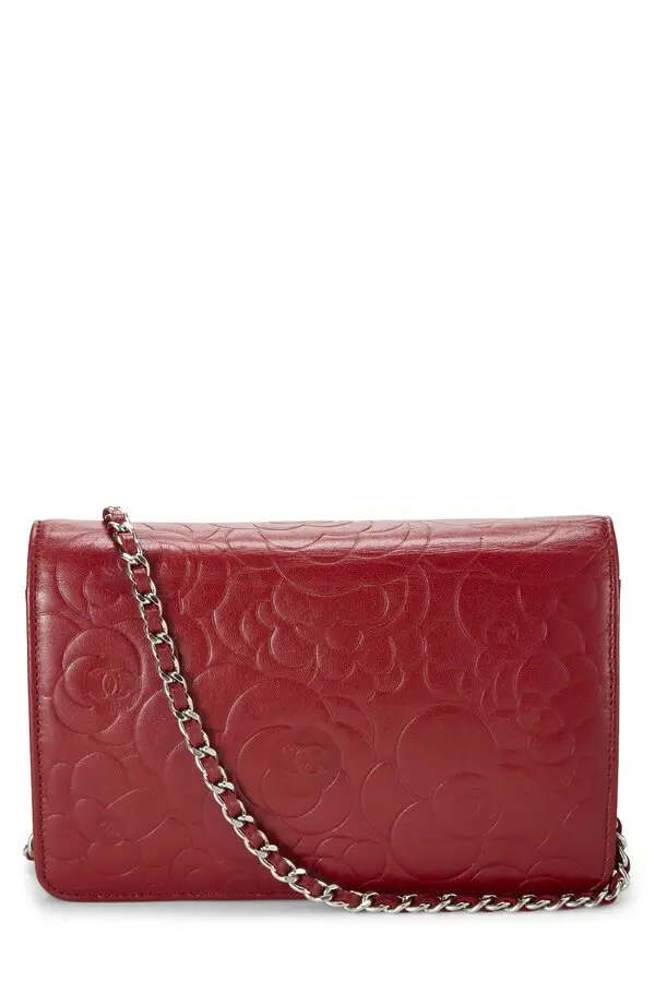 Chanel Lambskin Camellia Wallet On Chain