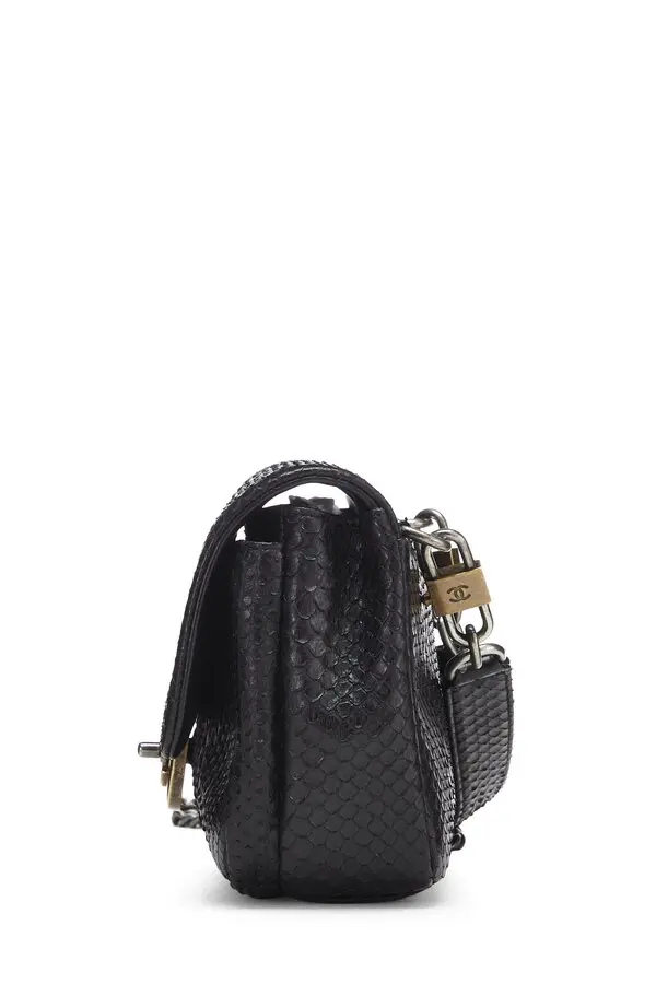 Chanel Python Double Carry Waist Chain Flap Small