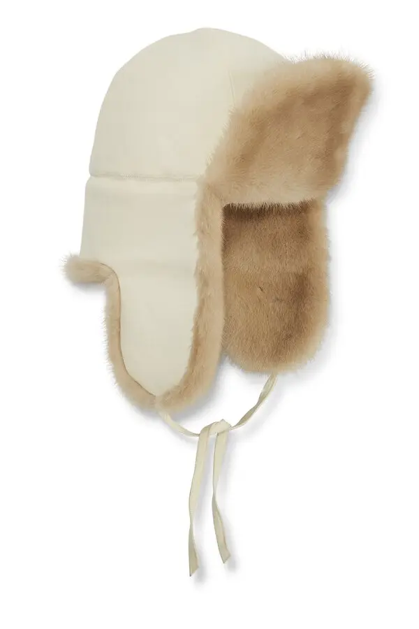 Hermès Mink Canvas Trapper Hat
