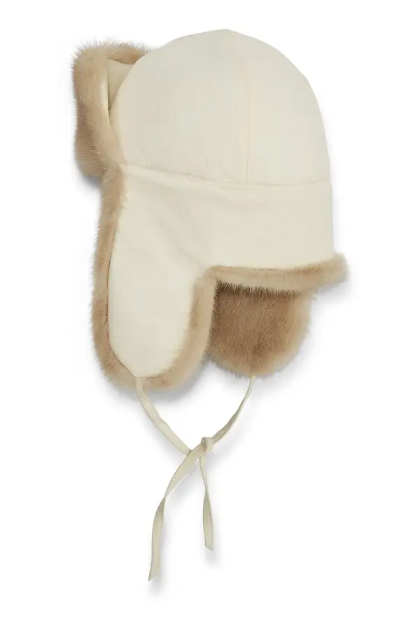 Hermès Mink Canvas Trapper Hat