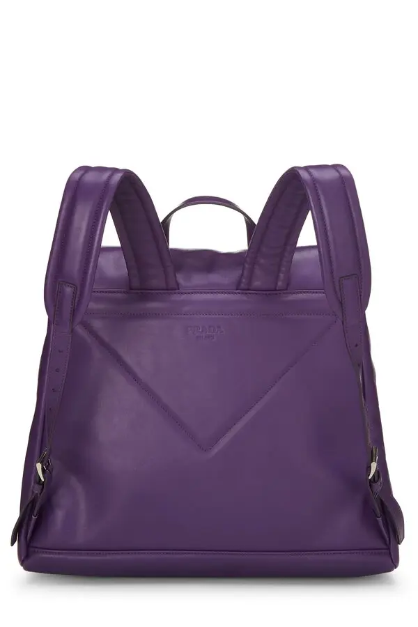 Prada Calfskin Triangle Flap Backpack