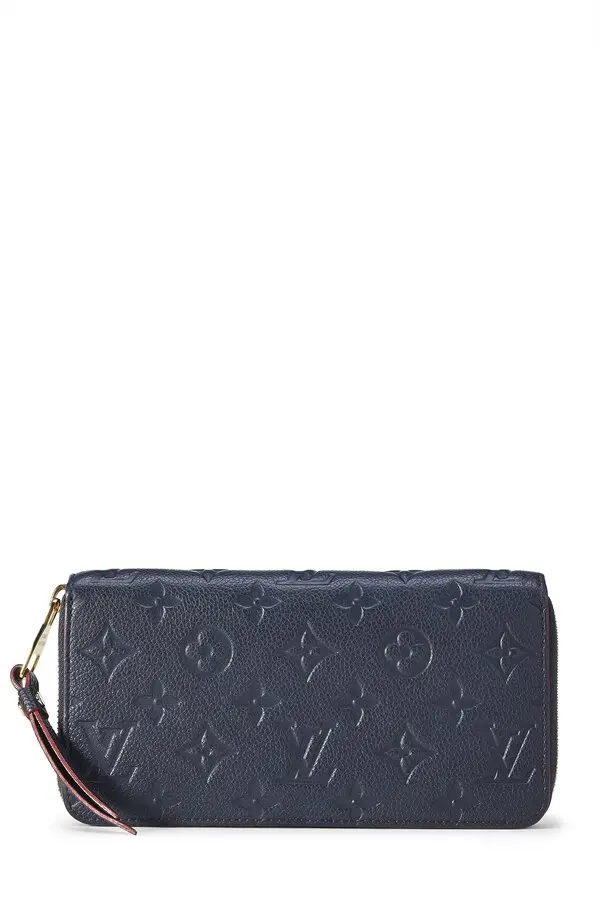 LOUIS VUITTON Bleu Infini Monogram Empreinte Zippy Wallet - Navy