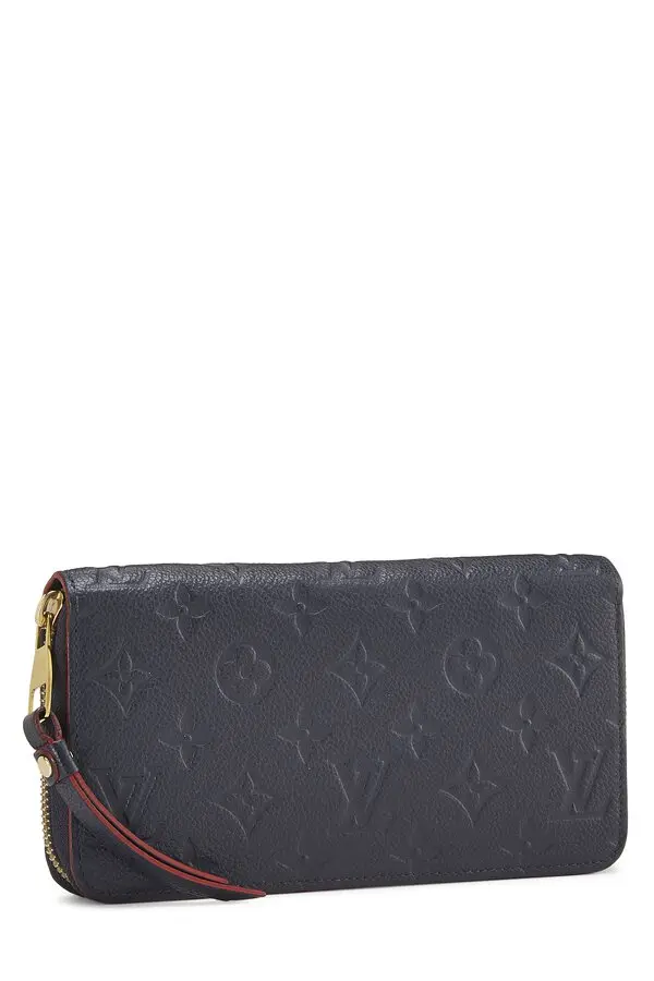 LOUIS VUITTON Bleu Infini Monogram Empreinte Zippy Wallet - Navy