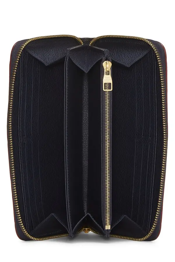 LOUIS VUITTON Bleu Infini Monogram Empreinte Zippy Wallet - Navy