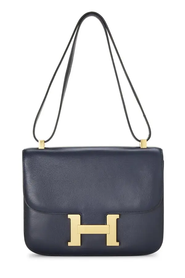 Hermès Indigo Box Calf Constance 23