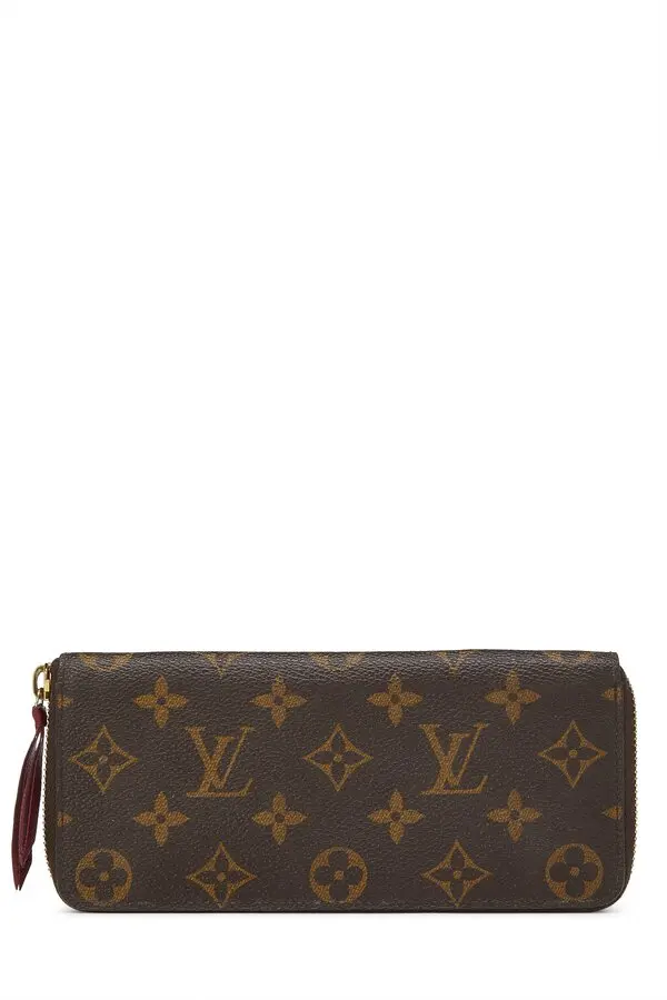 LOUIS VUITTON Monogram Canvas Clemence Continental Wallet - Pink