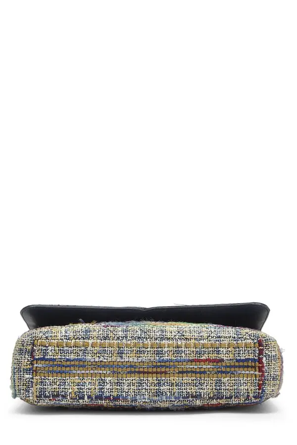 Chanel Multicolor Quilted Tweed Filigree Flap Medium