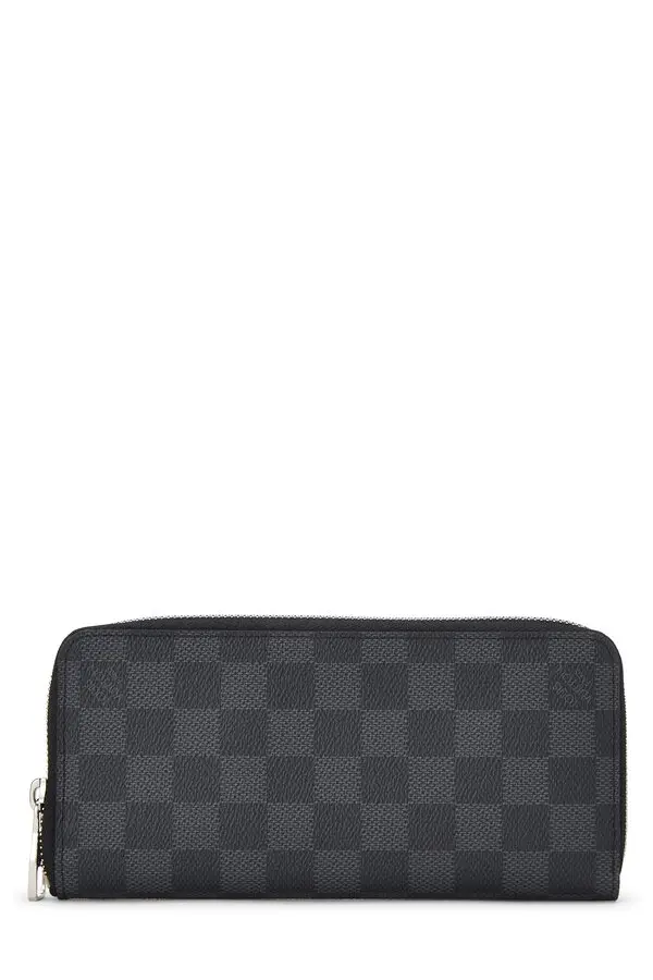 LOUIS VUITTON Damier Cobalt Zippy Vertical Wallet - Grey