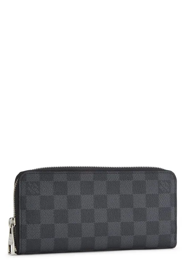 LOUIS VUITTON Damier Cobalt Zippy Vertical Wallet - Grey
