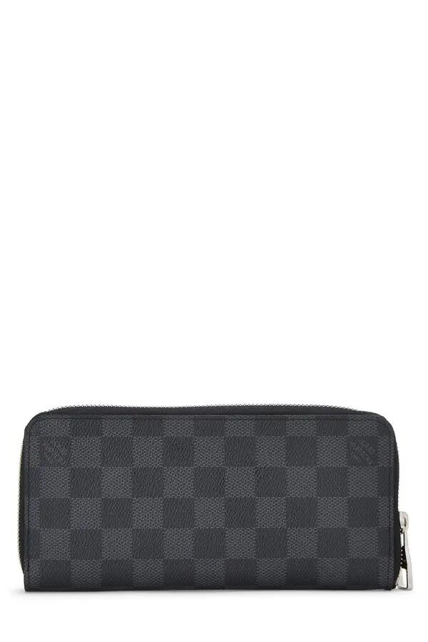 LOUIS VUITTON Damier Cobalt Zippy Vertical Wallet - Grey