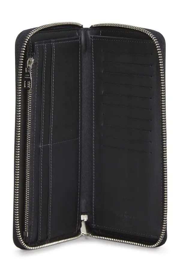 LOUIS VUITTON Damier Cobalt Zippy Vertical Wallet - Grey