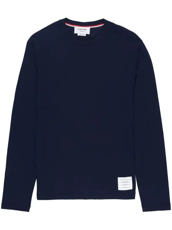 Thom Browne Round-neck Knit Jumper - Blue