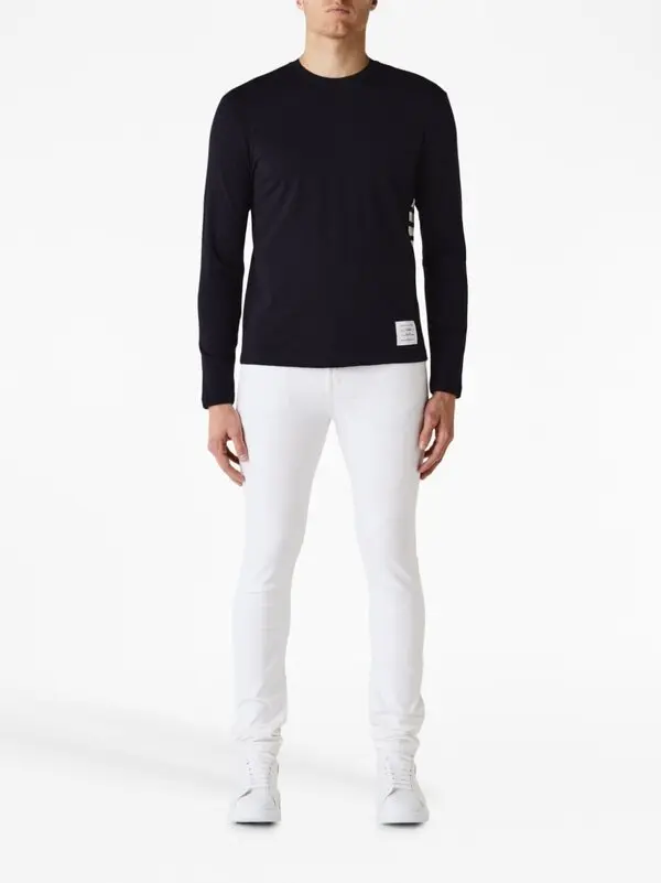 Thom Browne Round-neck Knit Jumper - Blue