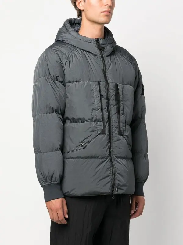 Stone Island Compass-patch Puffer Jacket - Grey