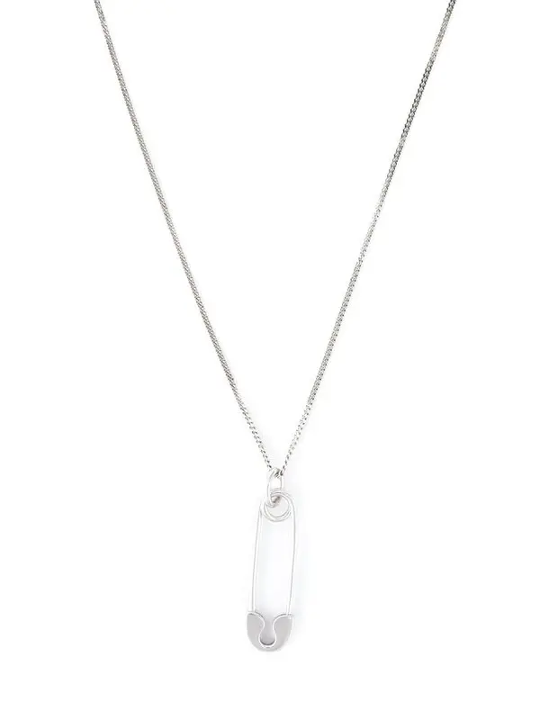 TRUE ROCKS Safety Pin Pendant Necklace - Metallic