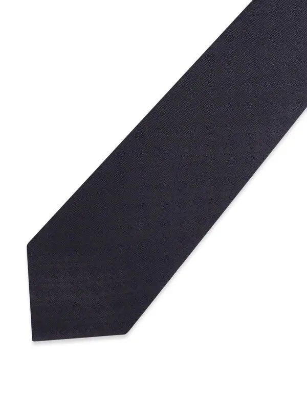 Dolce & Gabbana Logo-jacquard Silk Tie - Blue
