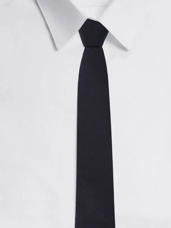 Dolce & Gabbana Logo-jacquard Silk Tie - Blue