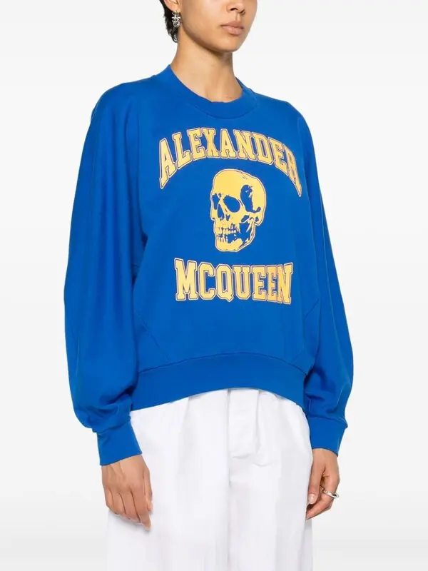 Alexander McQueen Skull-print Sweatshirt - Blue