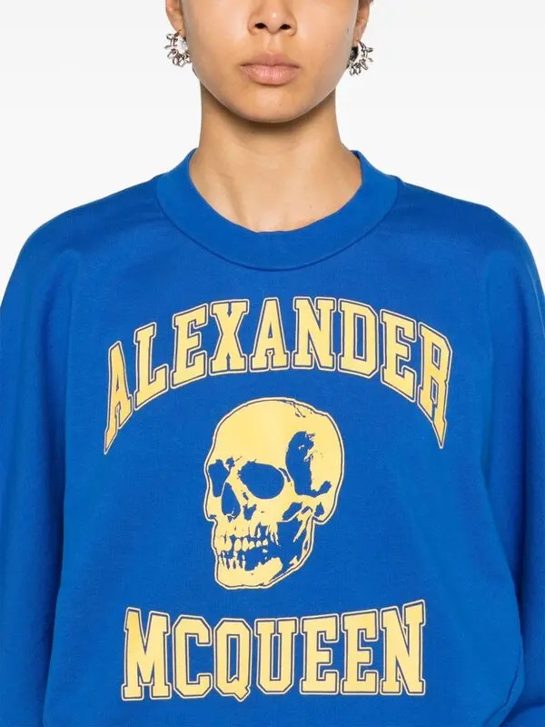Alexander McQueen Skull-print Sweatshirt - Blue