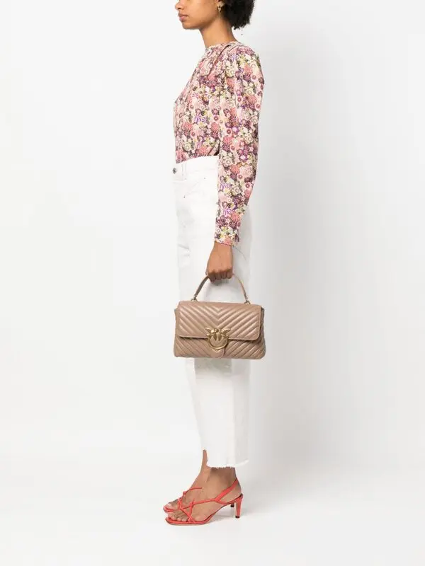 Pinko Medium Love Lady Puff Chevron Shoulder Bag