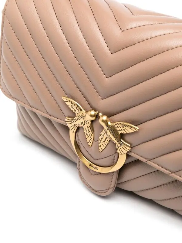 Pinko Medium Love Lady Puff Chevron Shoulder Bag