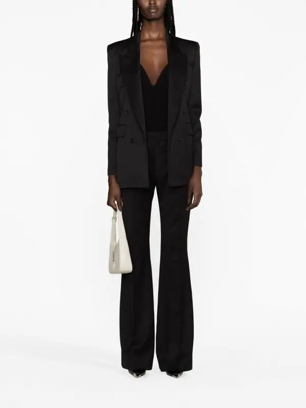 TOM FORD High-waisted Flared Trousers - Black