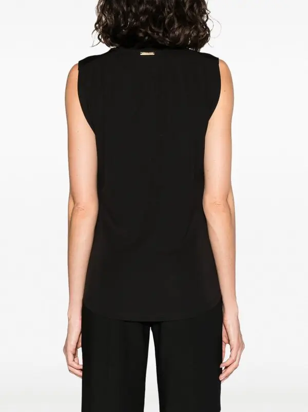 Michael Kors Pleated Tank Top - Black