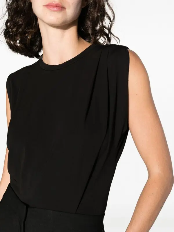 Michael Kors Pleated Tank Top - Black