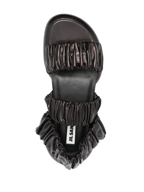 JIL SANDER 45mm Ruched-strap Chunky Sandals