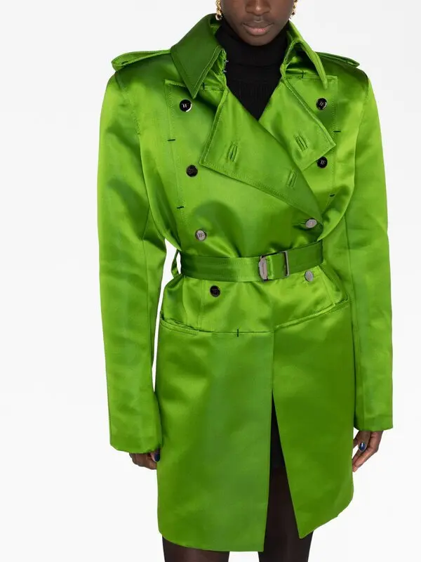 TOM FORD Belted Double-breasted Silk Coat