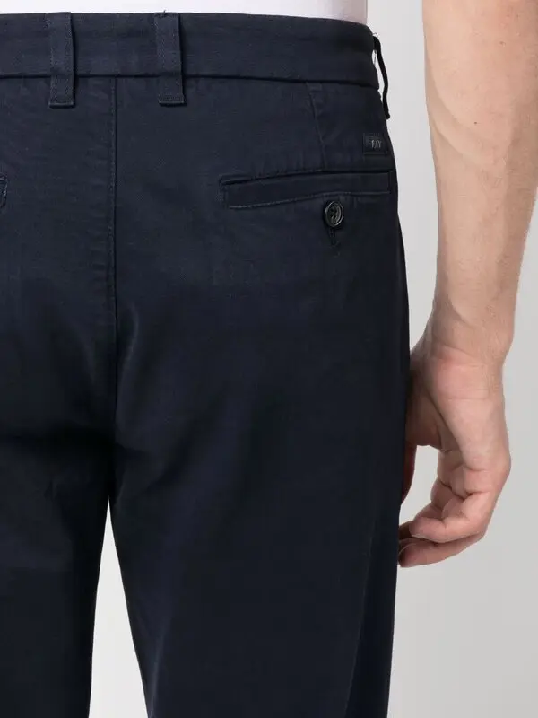 FAY Capri Mid-rise Trousers - Blue