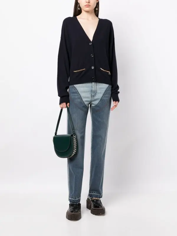 Stella McCartney Mid-rise Straight Leg Two-tone Jeans