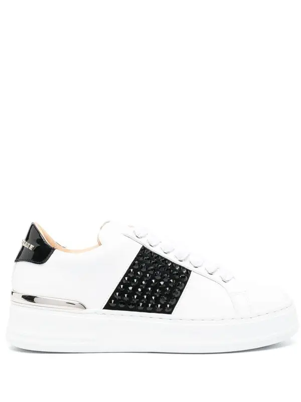 Philipp Plein Logo-lettering Leather Sneakers