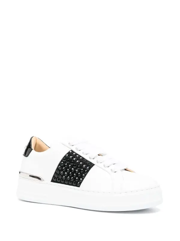 Philipp Plein Logo-lettering Leather Sneakers