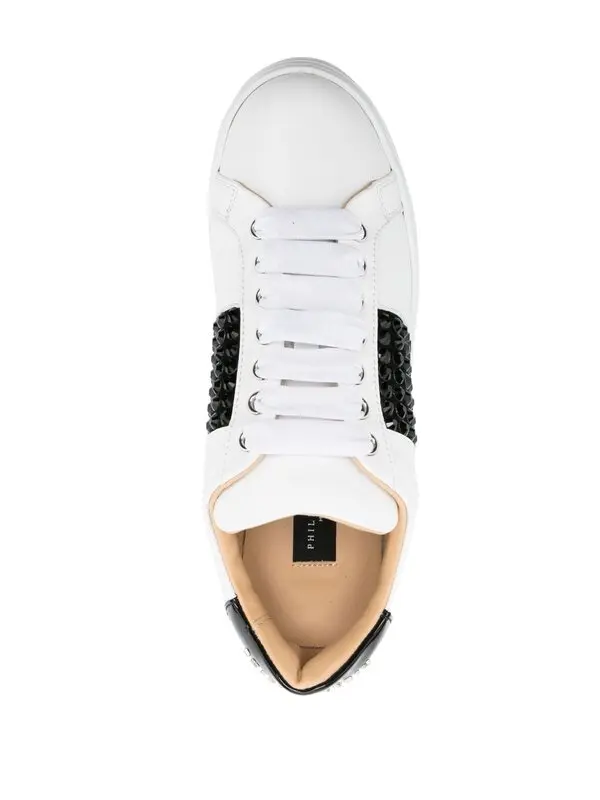 Philipp Plein Logo-lettering Leather Sneakers