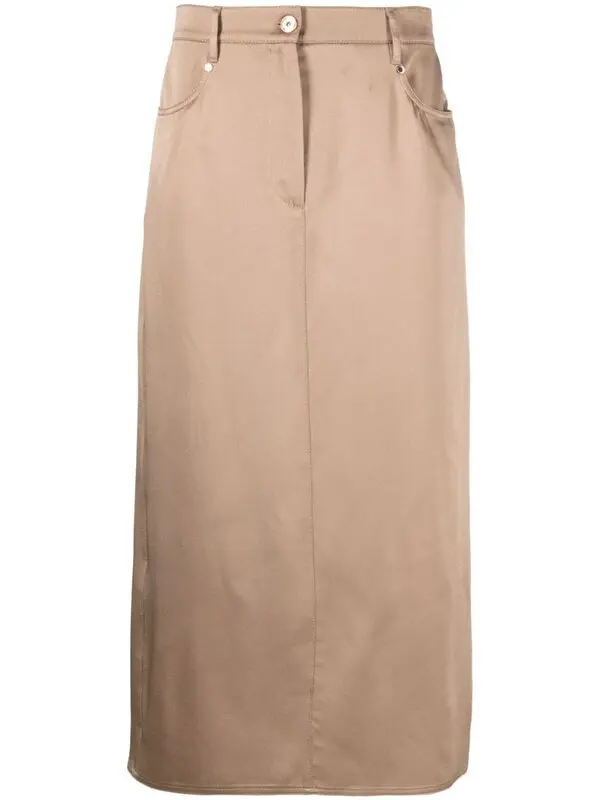 Brunello Cucinelli Straight-cut Midi Skirt