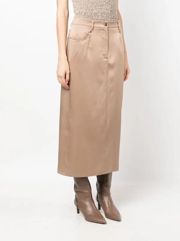 Brunello Cucinelli Straight-cut Midi Skirt