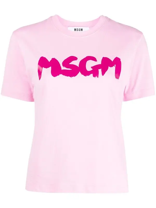 MSGM Logo-print Cotton T-shirt