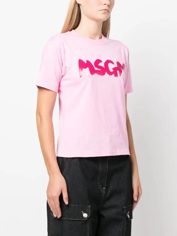 MSGM Logo-print Cotton T-shirt