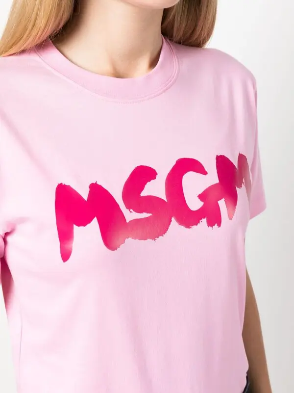 MSGM Logo-print Cotton T-shirt