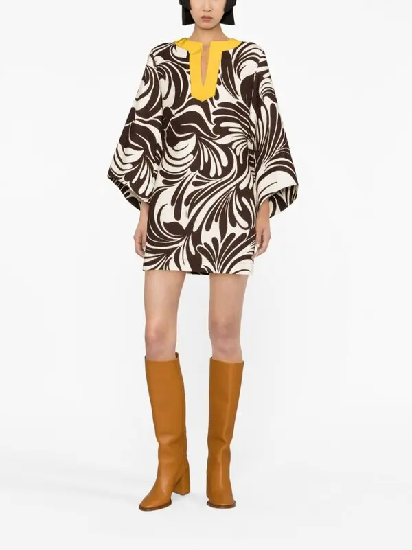 La DoubleJ Kaftan Mini Printed Dress